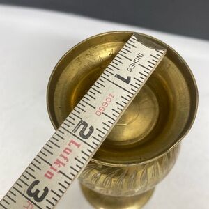 India | Accents | Brass Floral Etched Round Vase Made In India 6 Inch ...